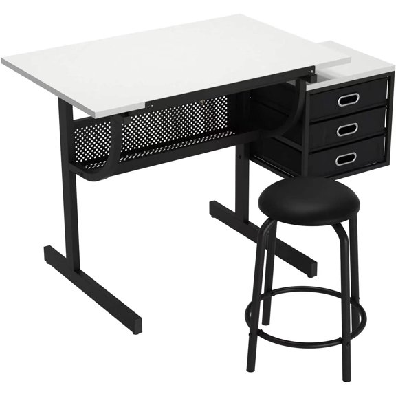 Studio Designs Comet Center Plus Drawing Table with Padded Stool 2 ...