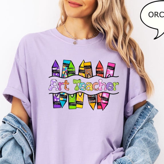 Art Teacher TShirt Pencil Shirt Teacher Shirt First Day Of School Shirt ...