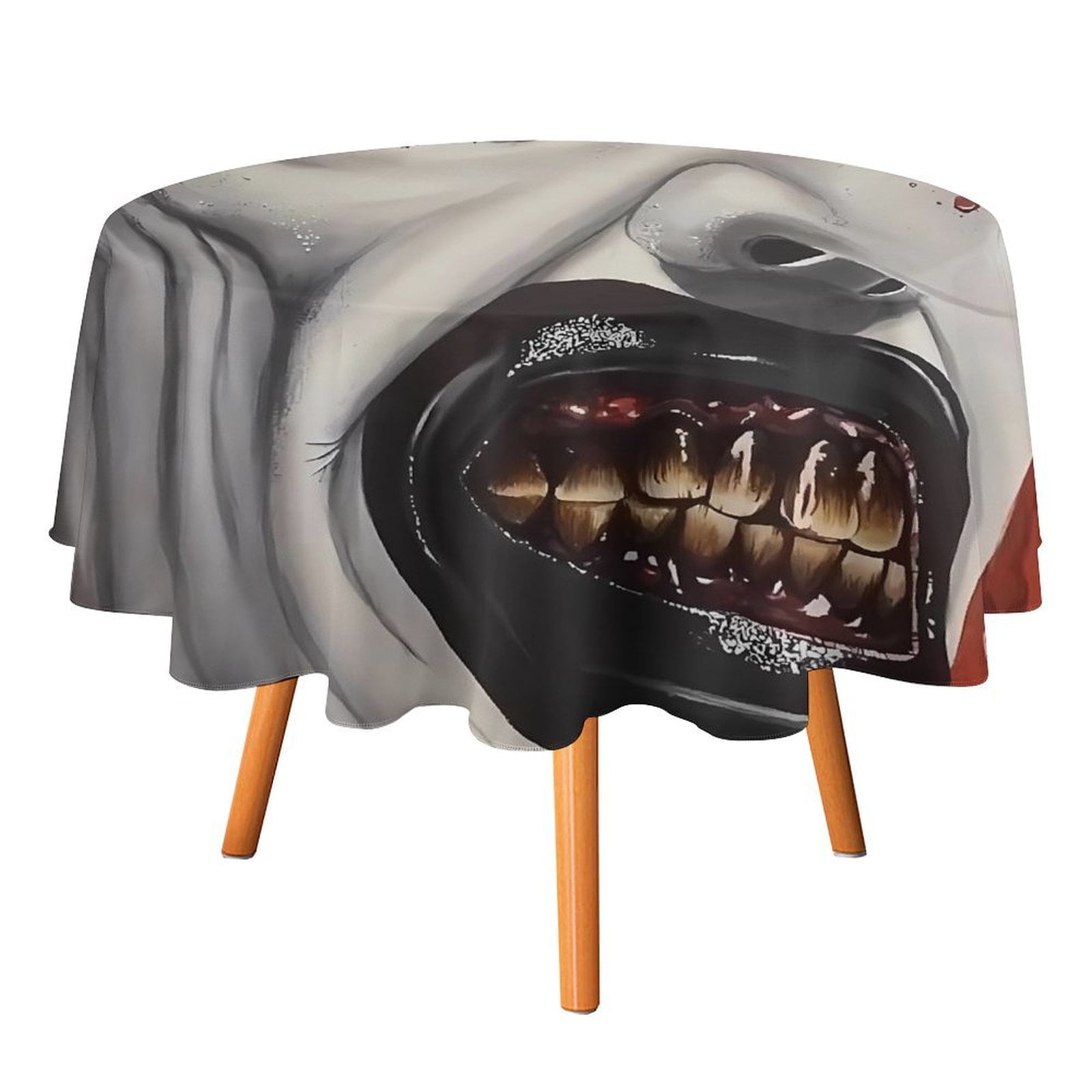 Art The Clown Round Table Cloth Washable Reusable Round Tablecloth ...