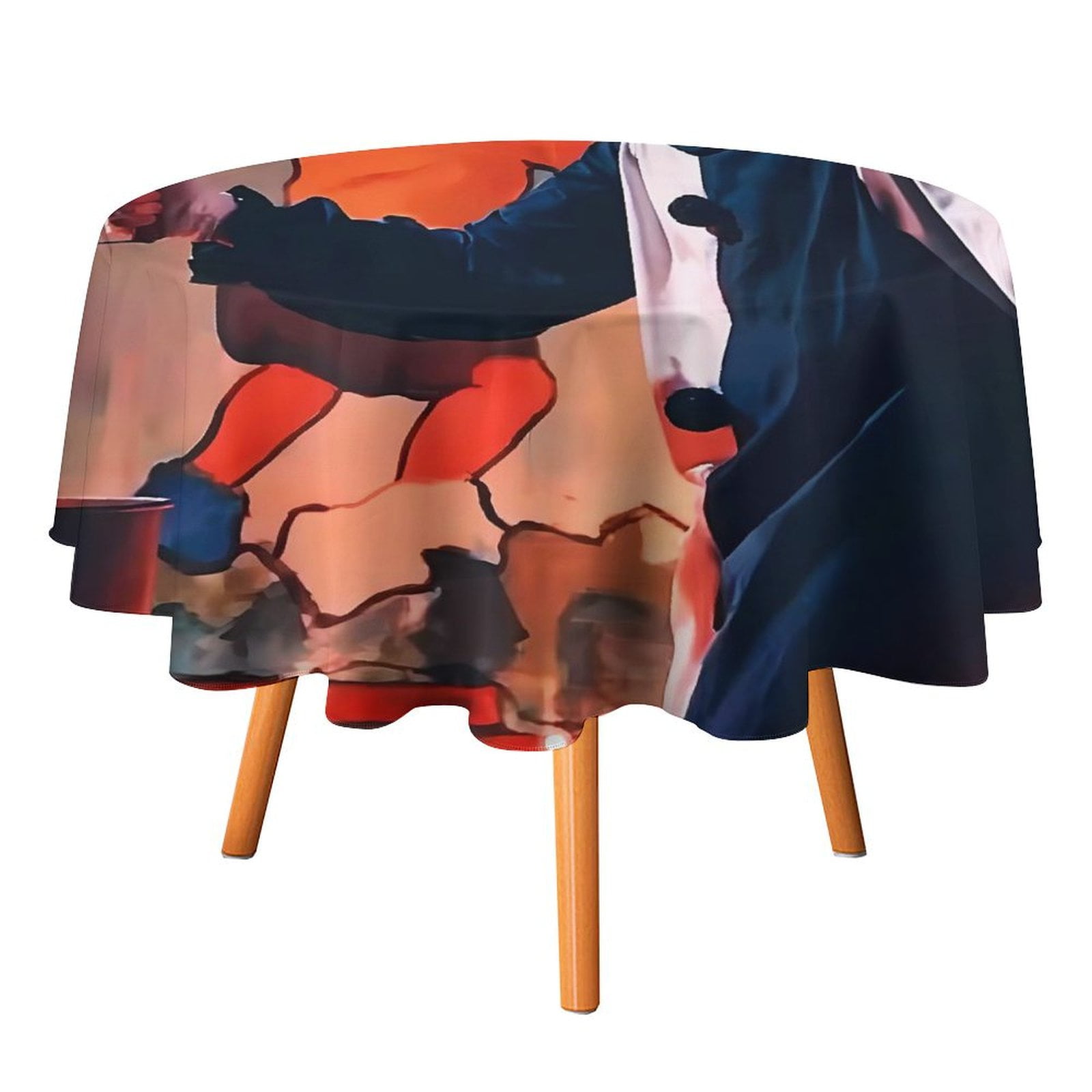 Art The Clown Round Table Cloth Washable Reusable Round Tablecloth ...