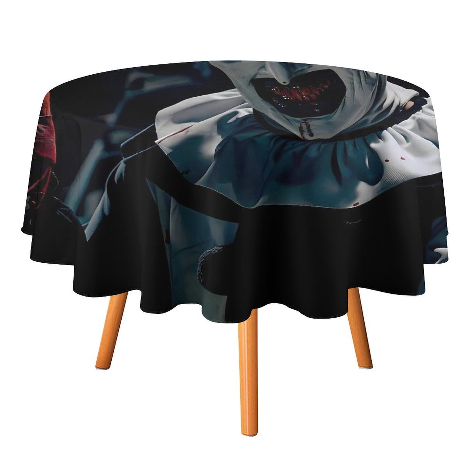 Art The Clown Round Table Cloth Washable Reusable Round Tablecloth ...