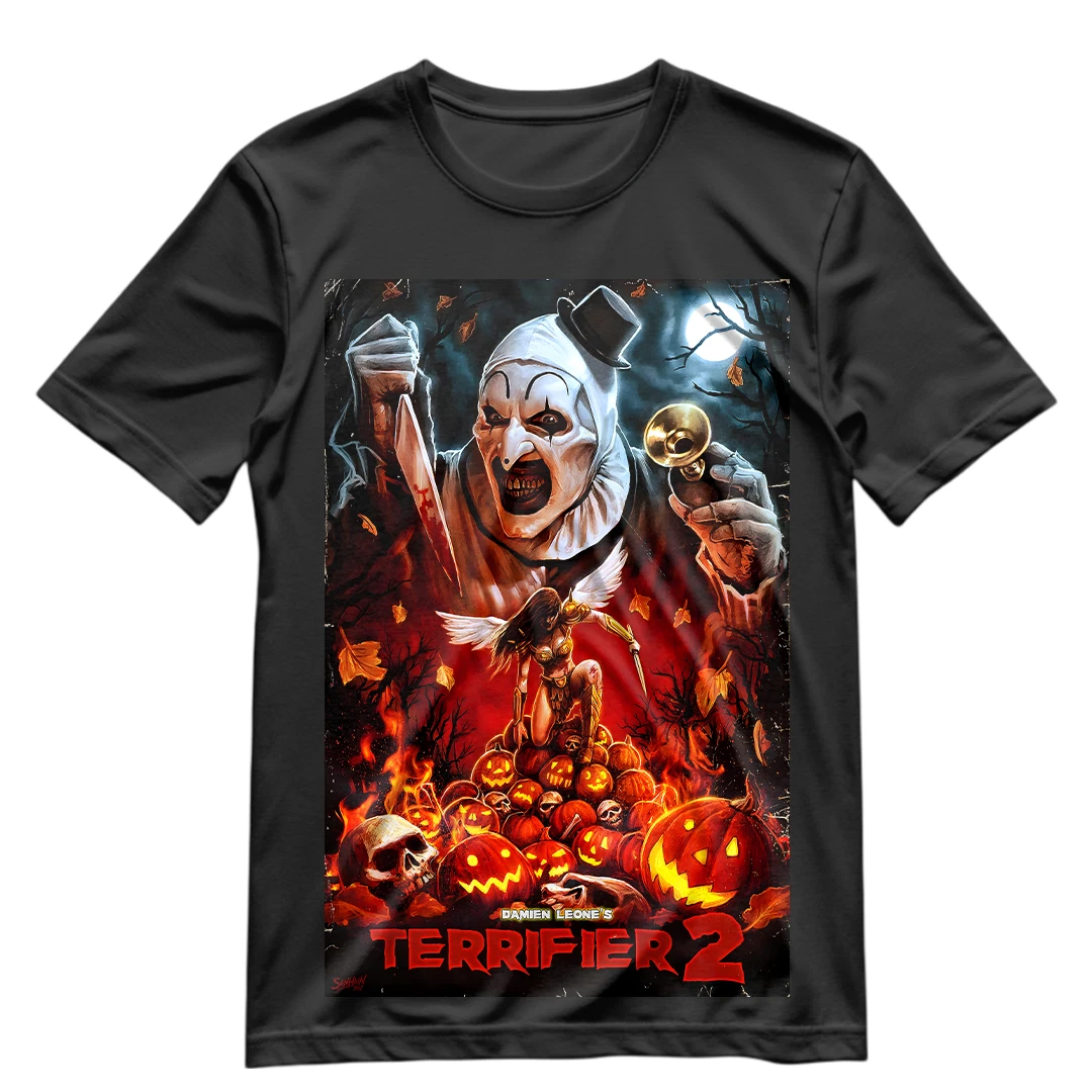 Art The Clown T Shirt Damien Leone's Terrifier 2 Movie Poster Shirt ...