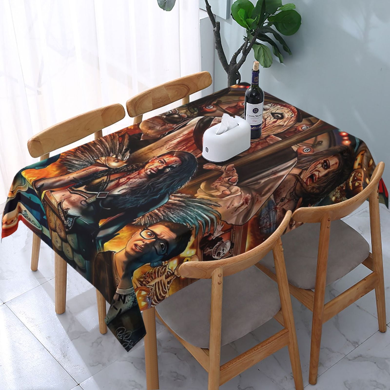 Art The Clown Tablecloth Halloween Rectangle Versatile Stylish Table ...