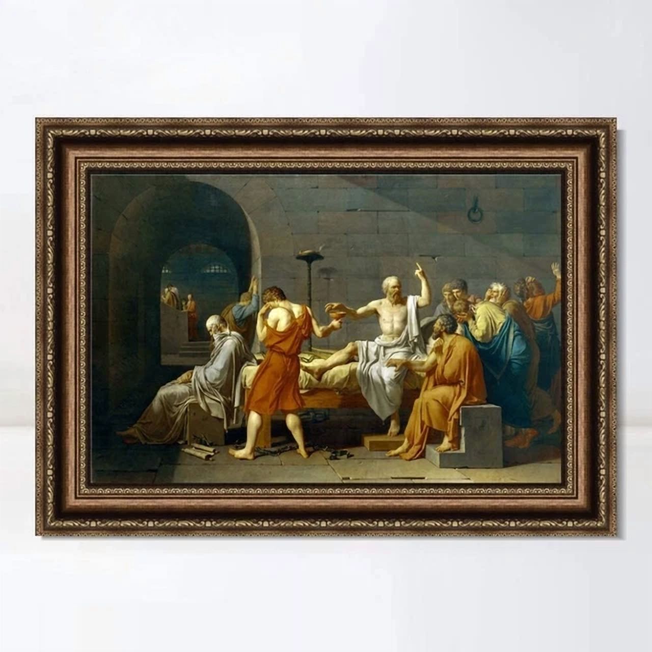 Art The Death Of Socrates By Jacques Louis David Wall Art Home Decor ...
