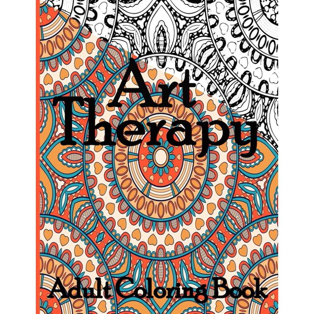 Art Therapy Adult Coloring Book With Fun Easy And Relaxing Patterns
