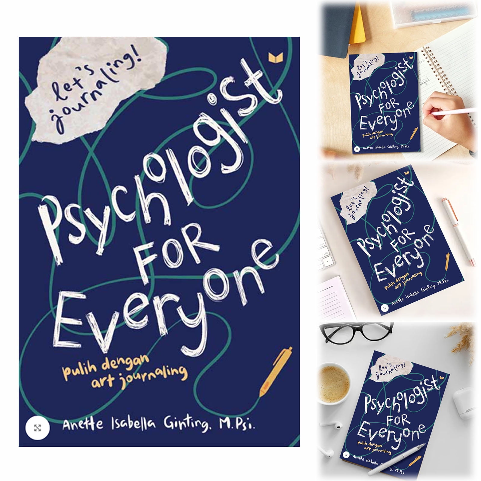 Art Therapy Journal for Mental Wellness: Let’s Journaling! Psychologist ...