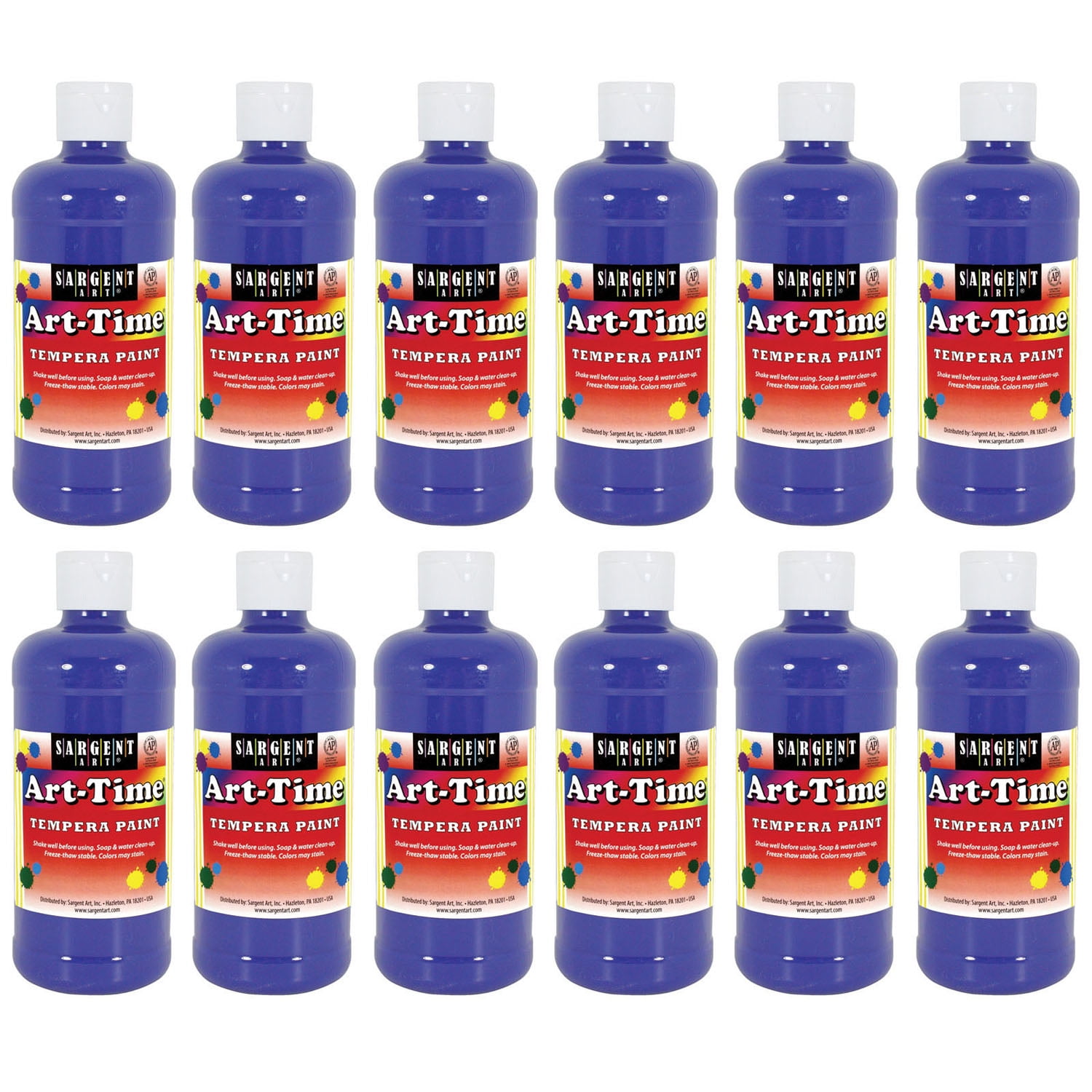 Art-Time® Tempera Paint, Blue - 16 oz., 12/pkg - Walmart.com