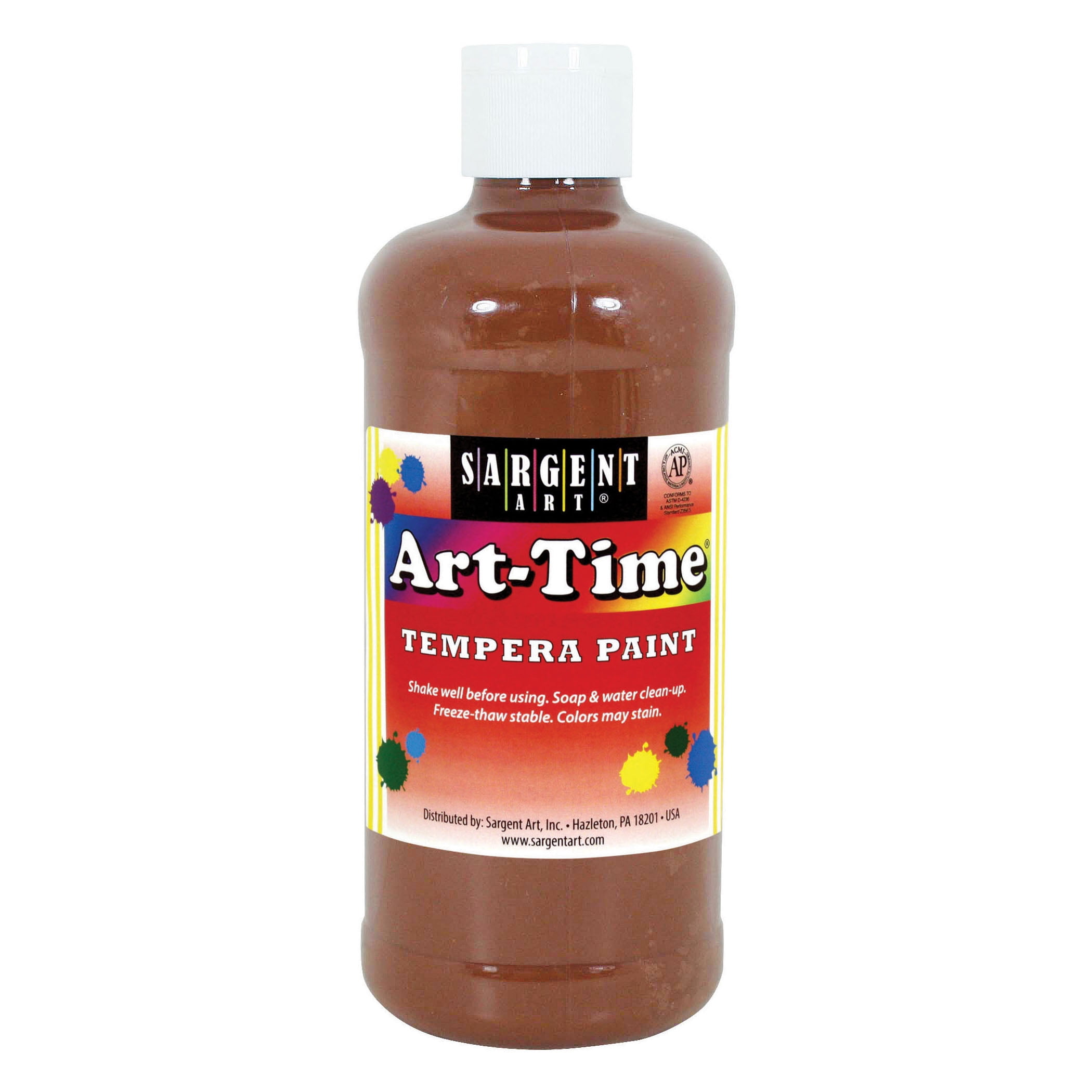Art-Time® Tempera Paint, Brown - 16 oz., 12/pkg - Walmart.com
