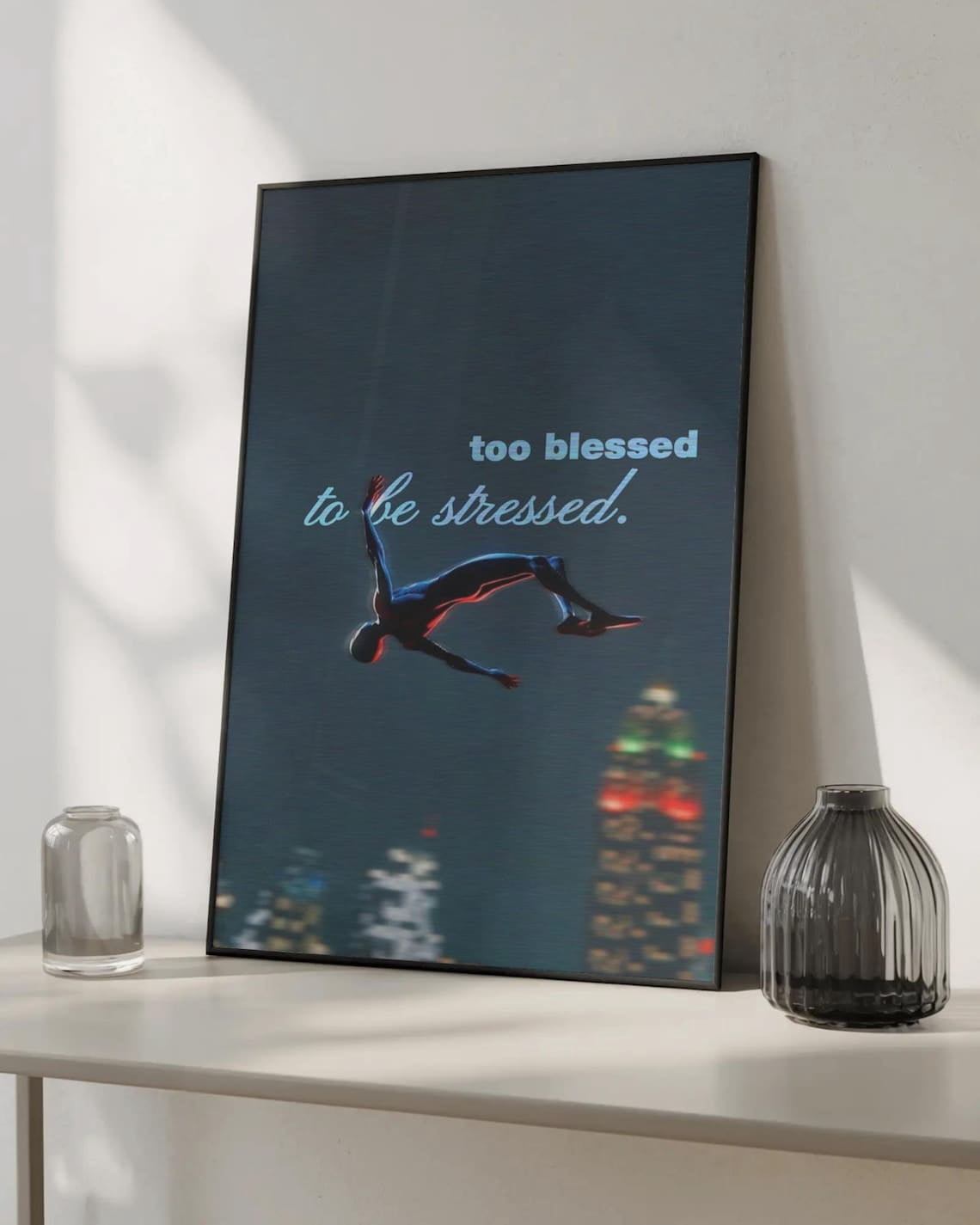 Art Too Blessed to be Stressed Aesthetic Wall Decor Superhero Fan ...