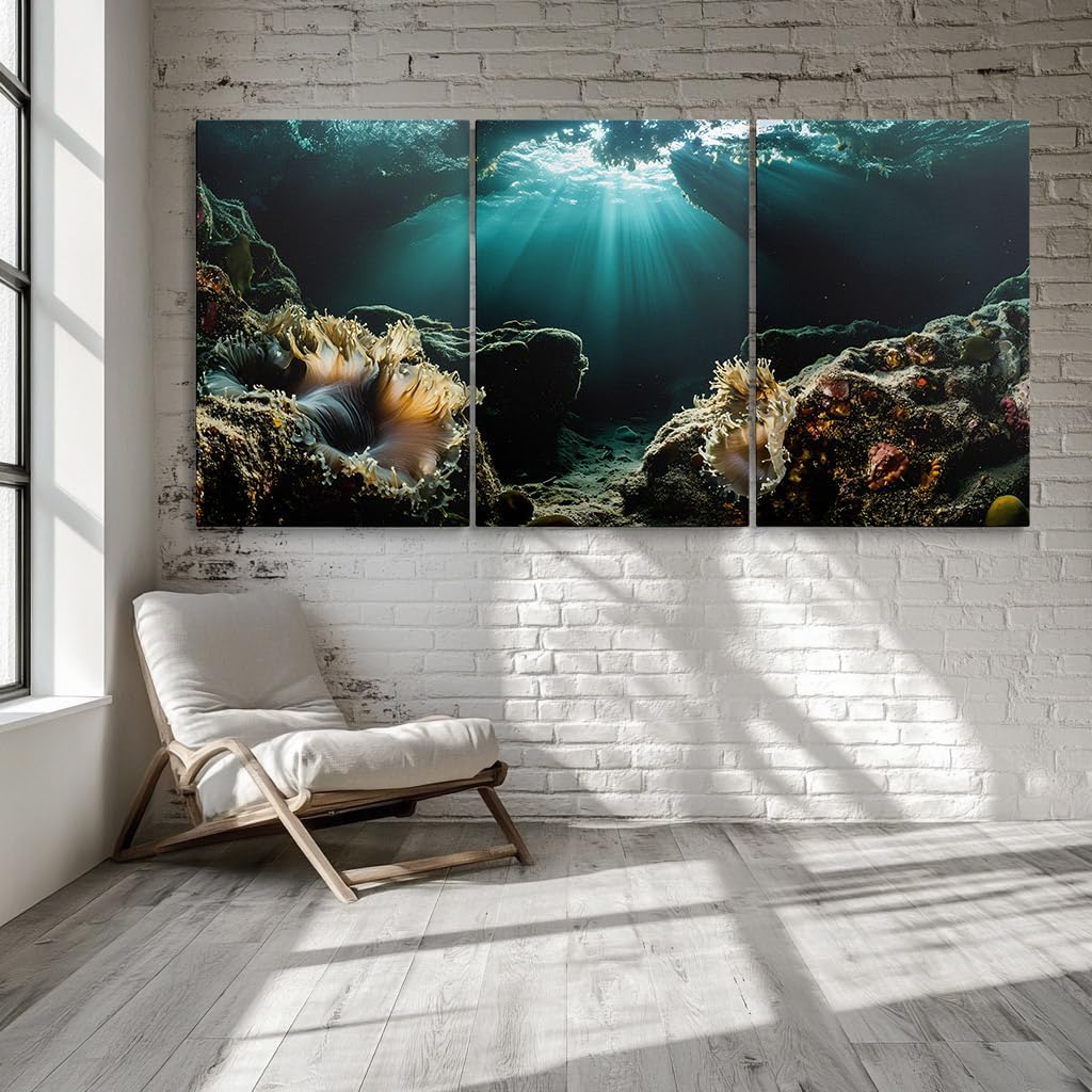 Art Underwater World Ocean Theme Sea Life Coral Tropical Wall Decor ...