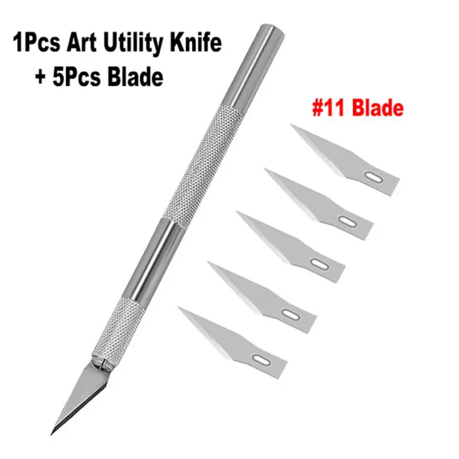 Art Utility Cutter With 5Pcs Blade #11 Set Paper Cutting Pen Knives ...