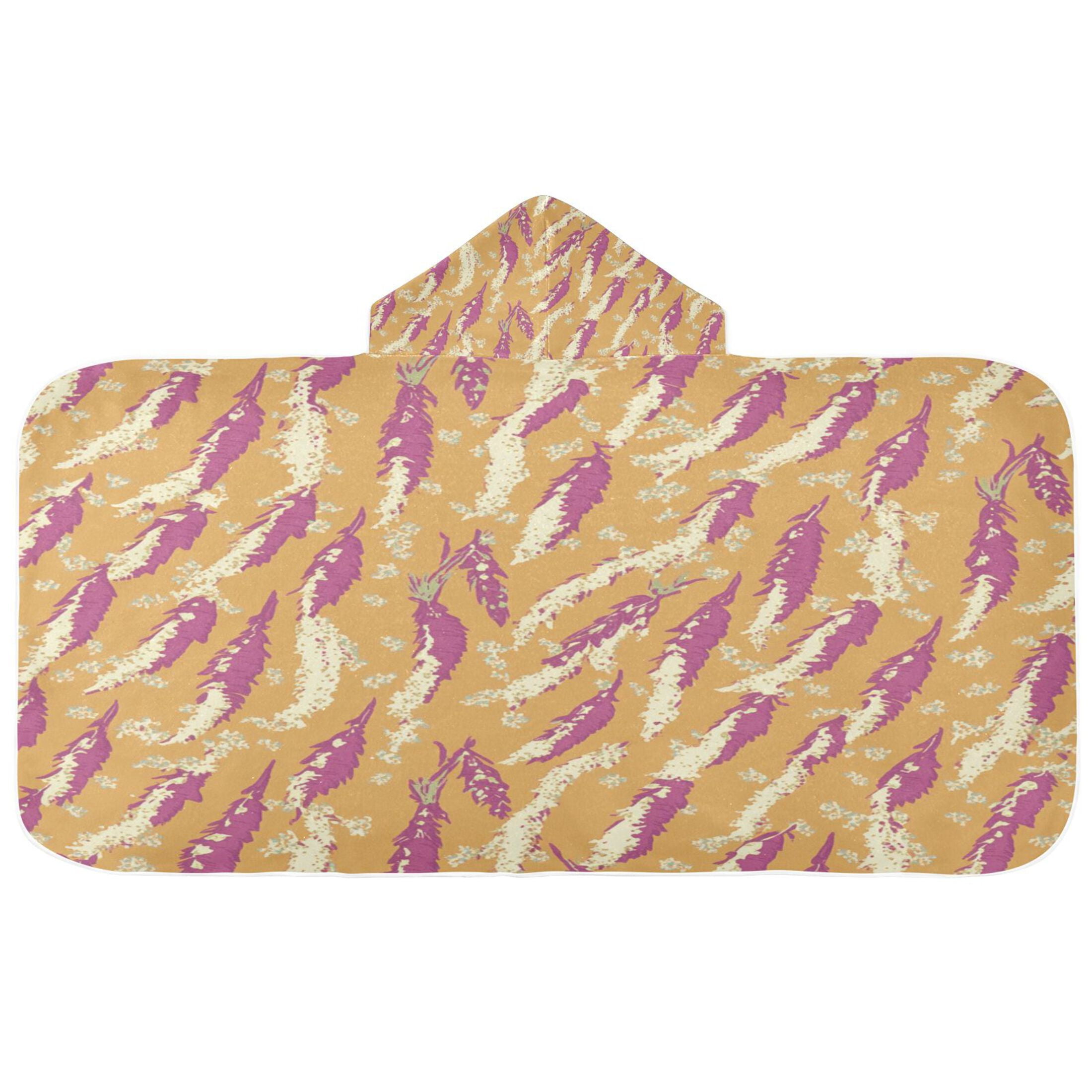 Art Vegetables Pattern 50x23.5" Baby Hooded Bath Towel Poncho, Quick ...