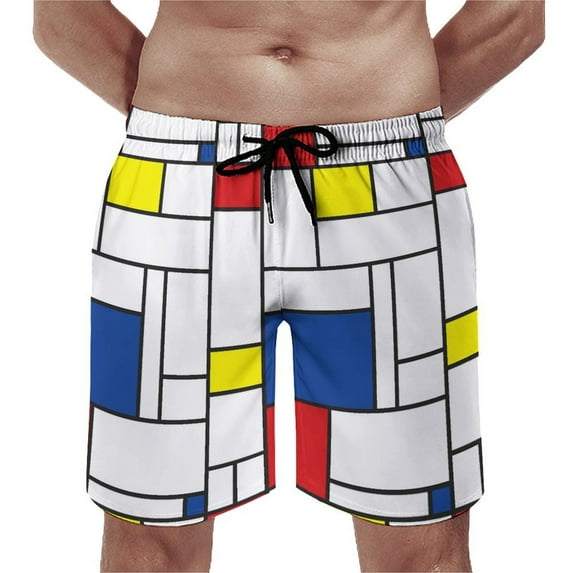 Art Vintage Geometric Board Shorts Turquoise Scales Cute Beach Short ...