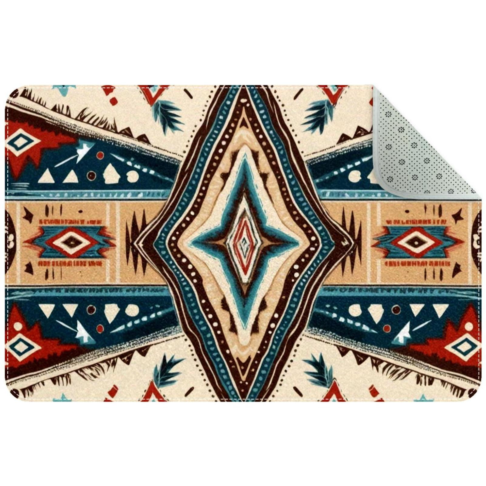 Art Vintage Western Pattern Design Entryway Rug, 2x3 Area Rug Indoor ...