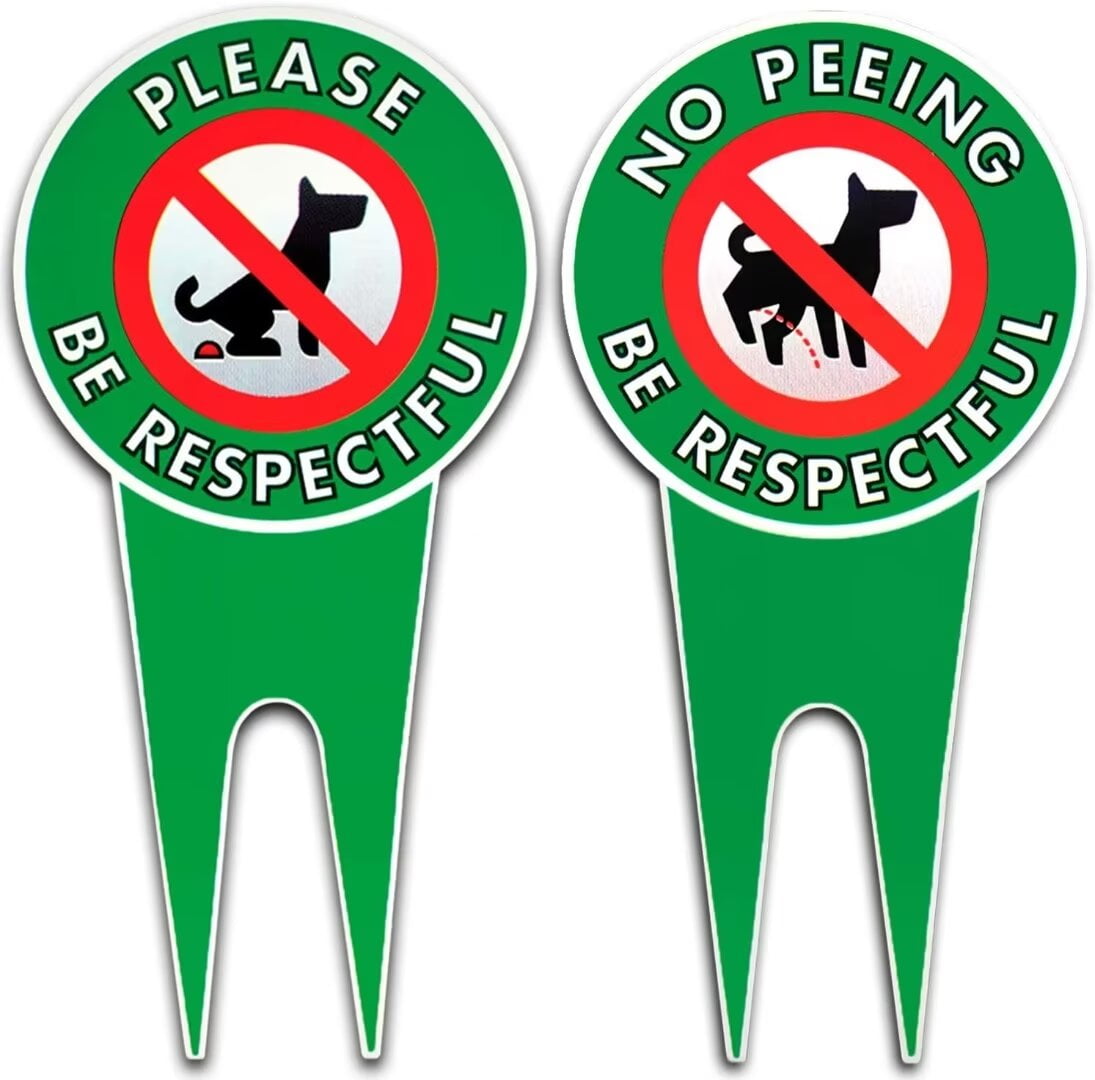 Art Wall Decor Bundle Pack No Peeing/Pooping Be Respectful Dog Sign ...