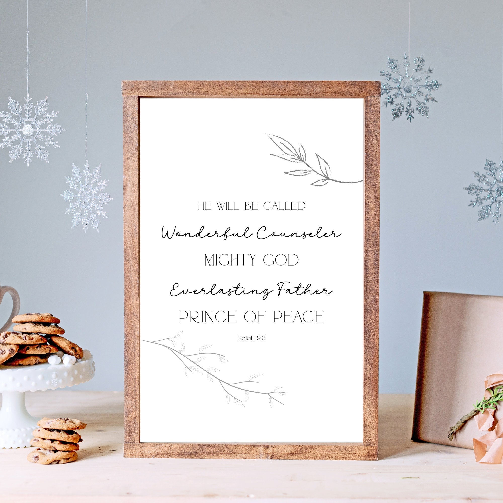 Art With Scripture, Prince Of Peace, Isaiah : Wall Art, Christian Wall ...