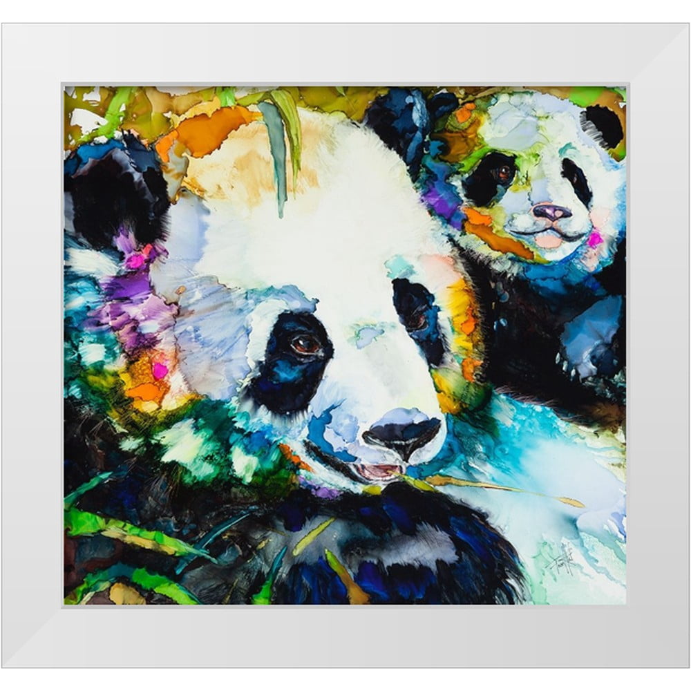 Art by Leslie Franklin 16x15 White Modern Wood Framed Museum Art Print ...