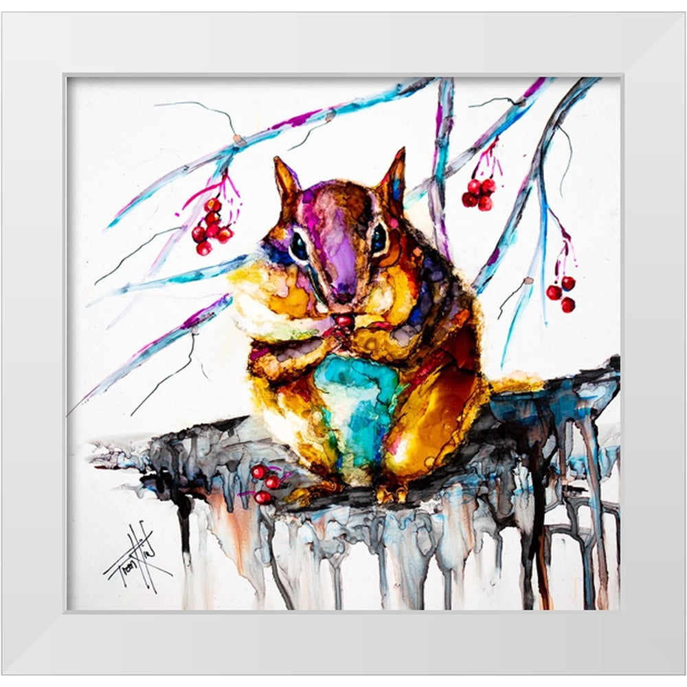 Art by Leslie Franklin 21x20 White Modern Wood Framed Museum Art Print ...