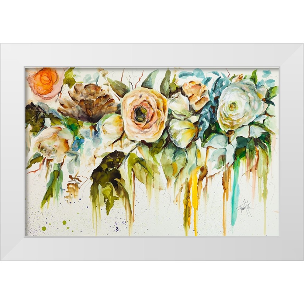 Art by Leslie Franklin 32x23 White Modern Wood Framed Museum Art Print ...