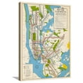 Art.com 1949, New York Subway Map, New York, United States Stretched ...