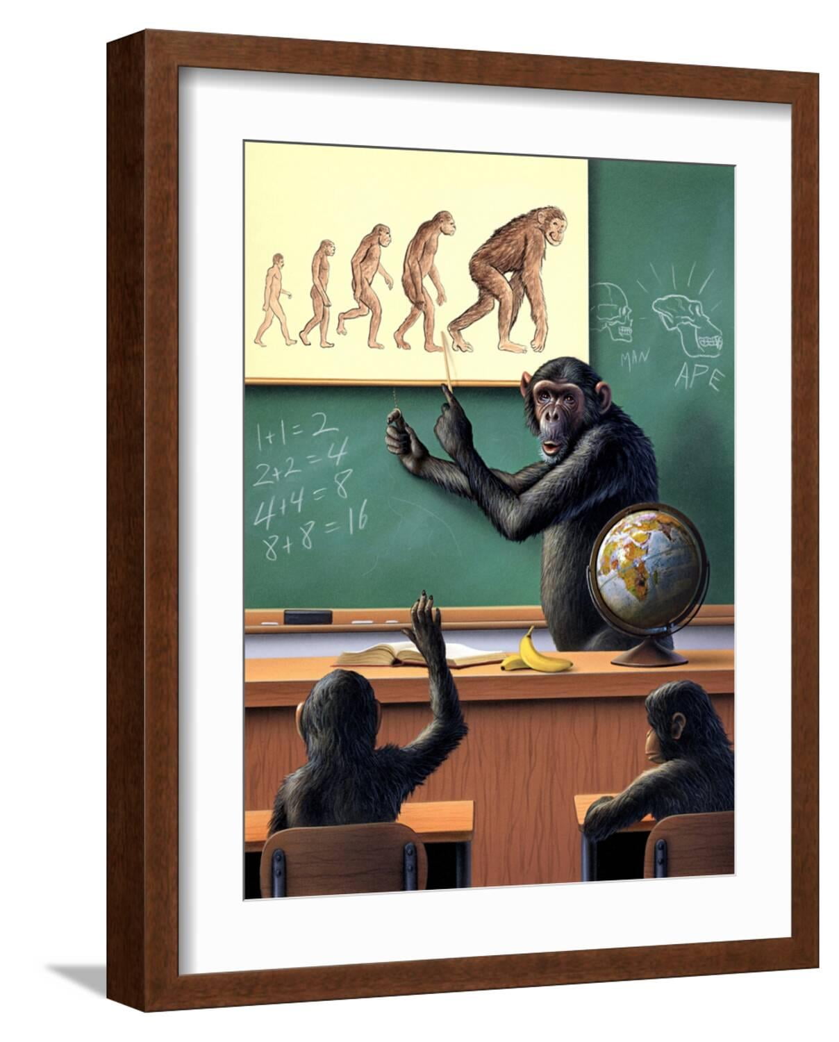 Art.com A Humorous View of the Reverse Evolution of Man Art Print ...