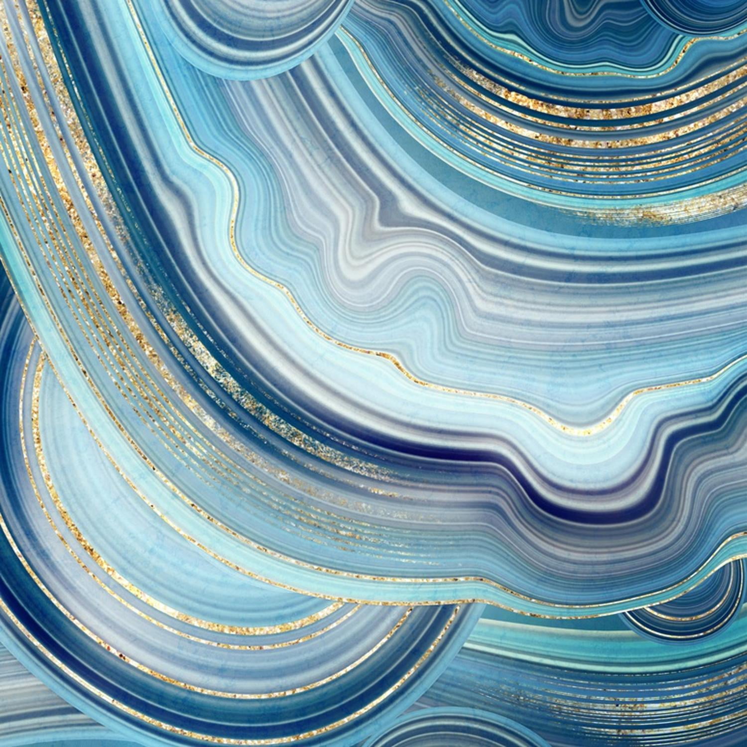 Art.com Abstract Background, Fake Stone Texture, Agate with Blue and ...