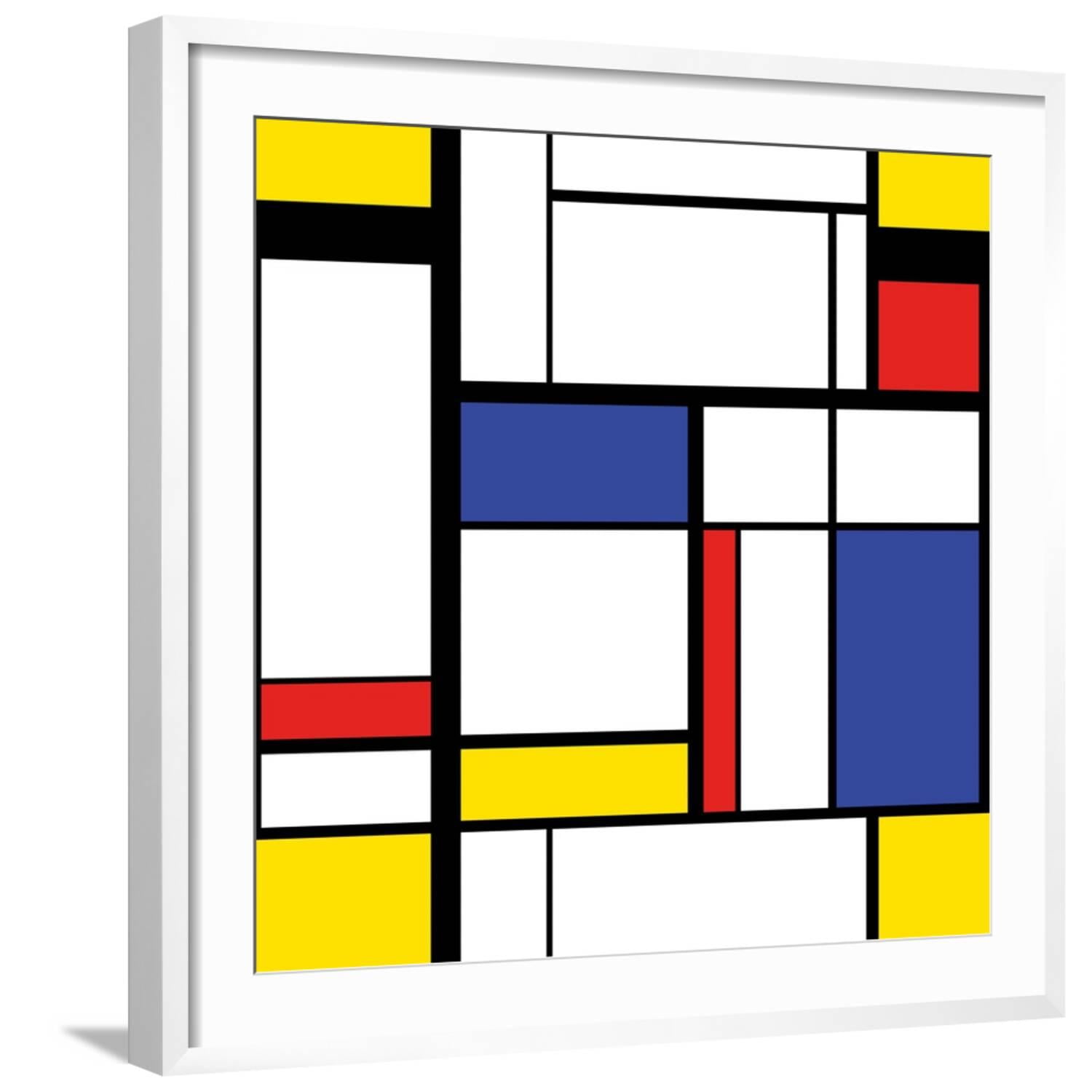 Art.com Abstract Modern Painting in Mondrian Style, Seamless Pattern ...