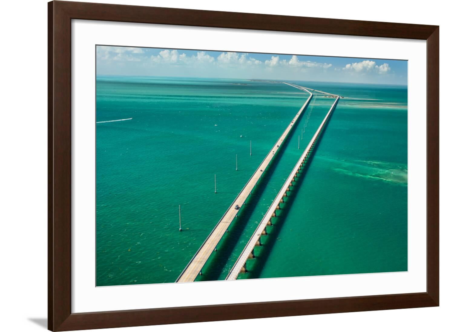 Art.com Aerial View Looking West along the Seven Mile Bridge of Us1 to ...