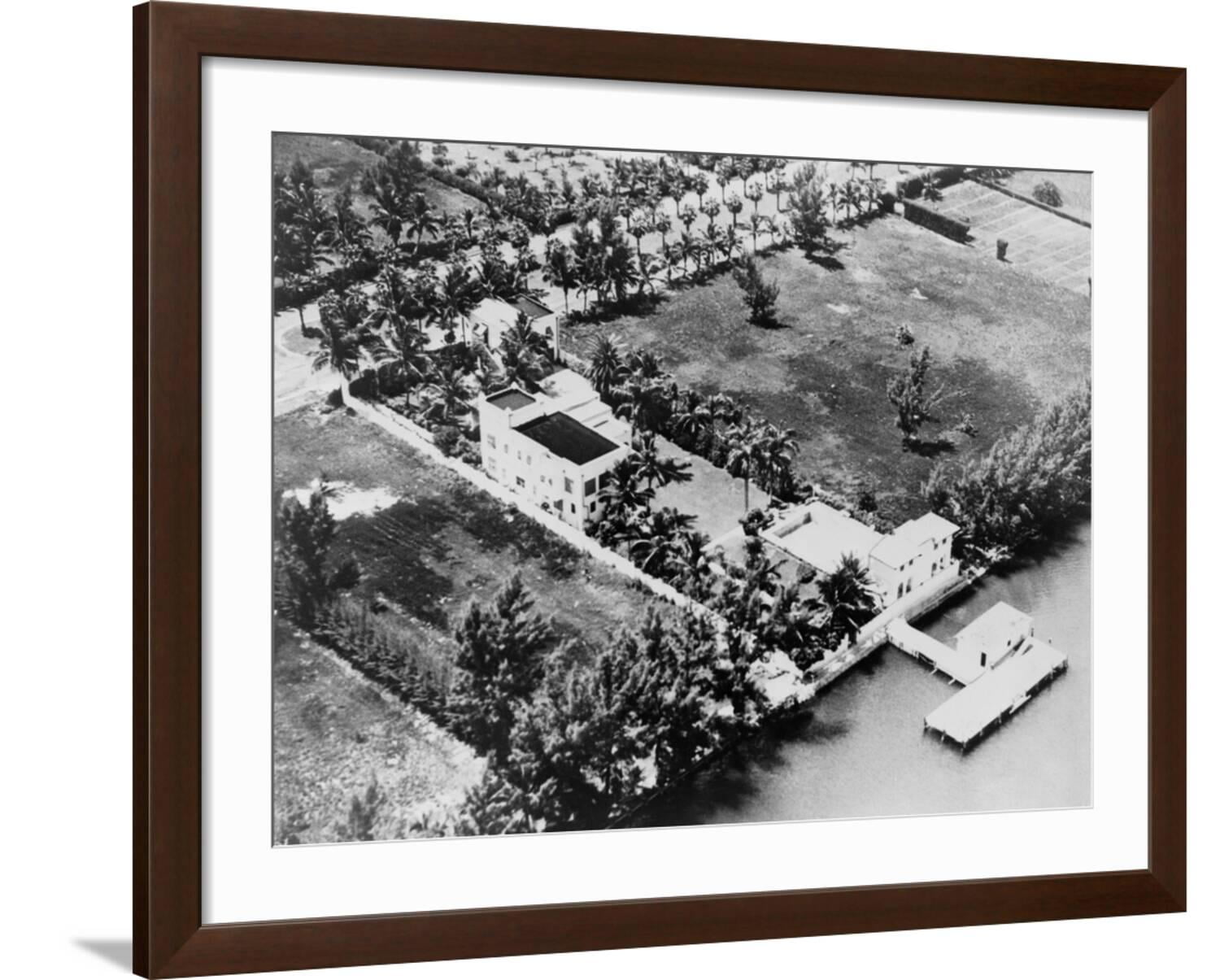Art.com Al Capone's Luxurious Florida Estate, 1930s Photo, Brown Frame ...