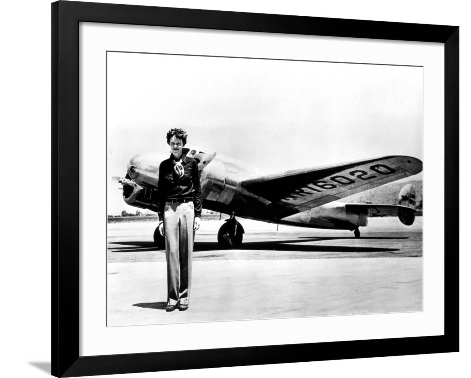 Art.com Amelia Earhart Standing in Front of the Lockheed Electra in ...