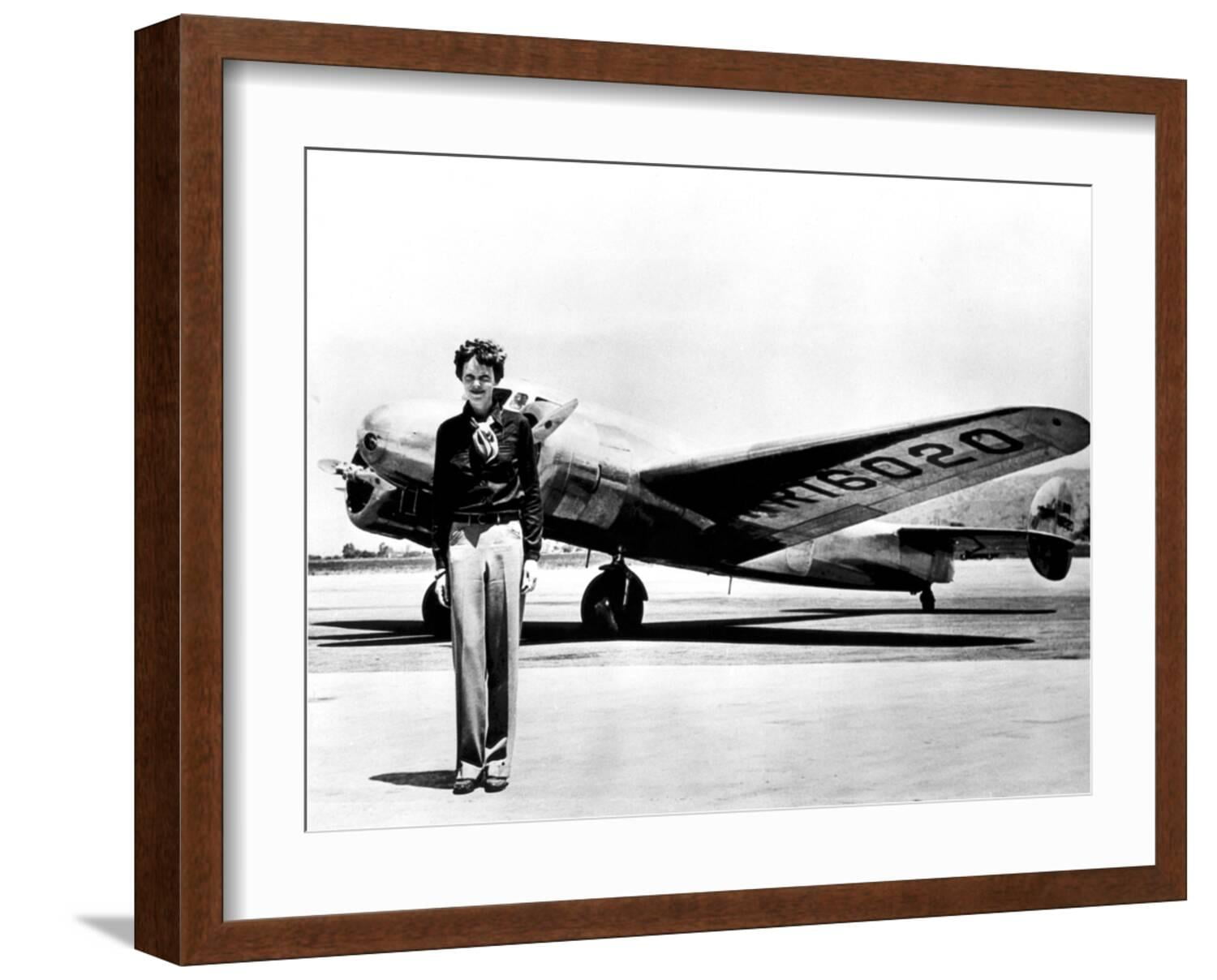Art.com Amelia Earhart Standing in Front of the Lockheed Electra in ...