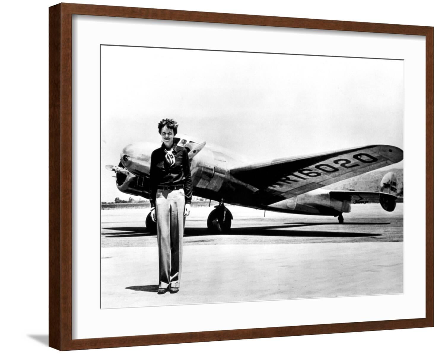 Art.com Amelia Earhart Standing in Front of the Lockheed Electra in ...
