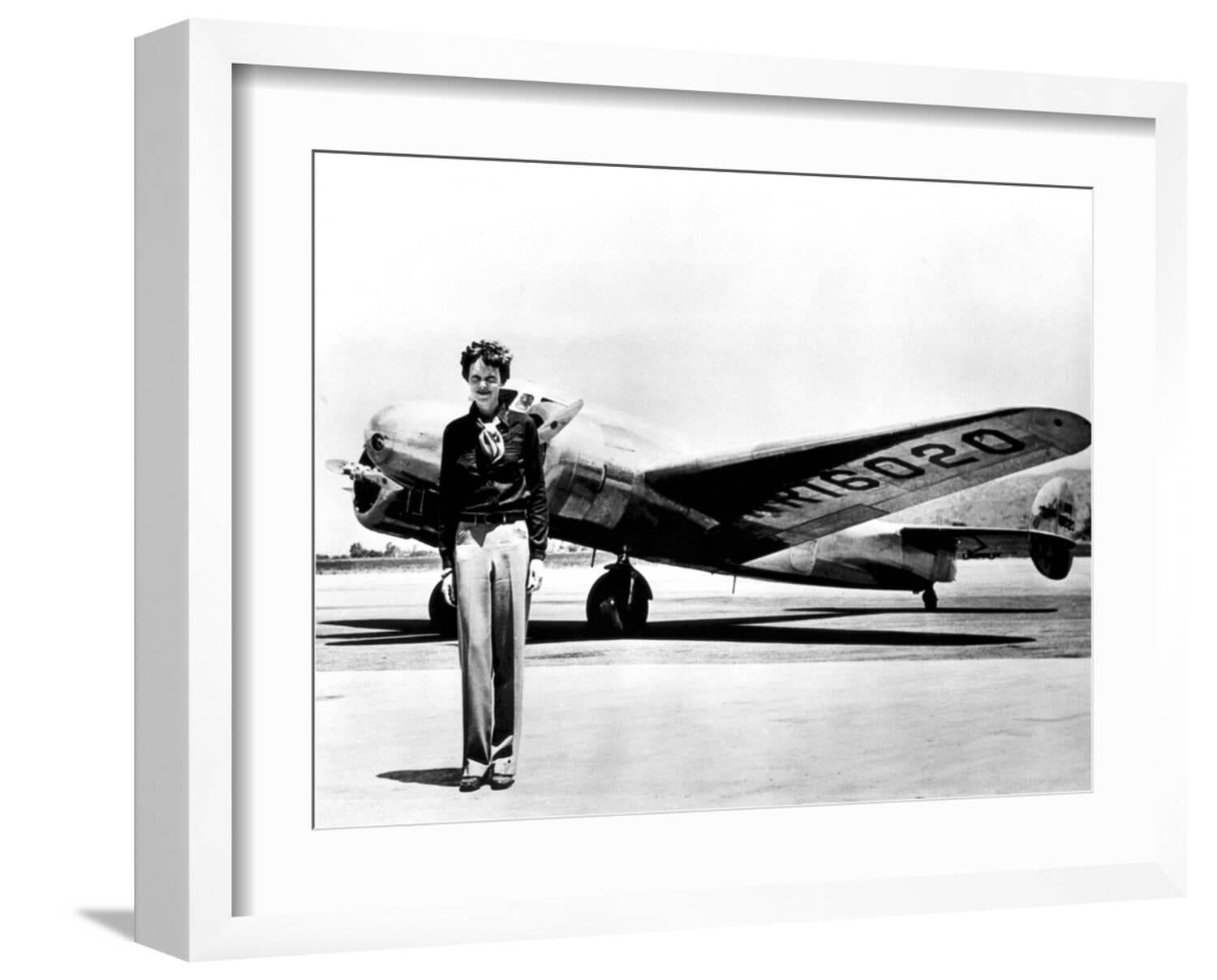 Art.com Amelia Earhart Standing in Front of the Lockheed Electra in ...