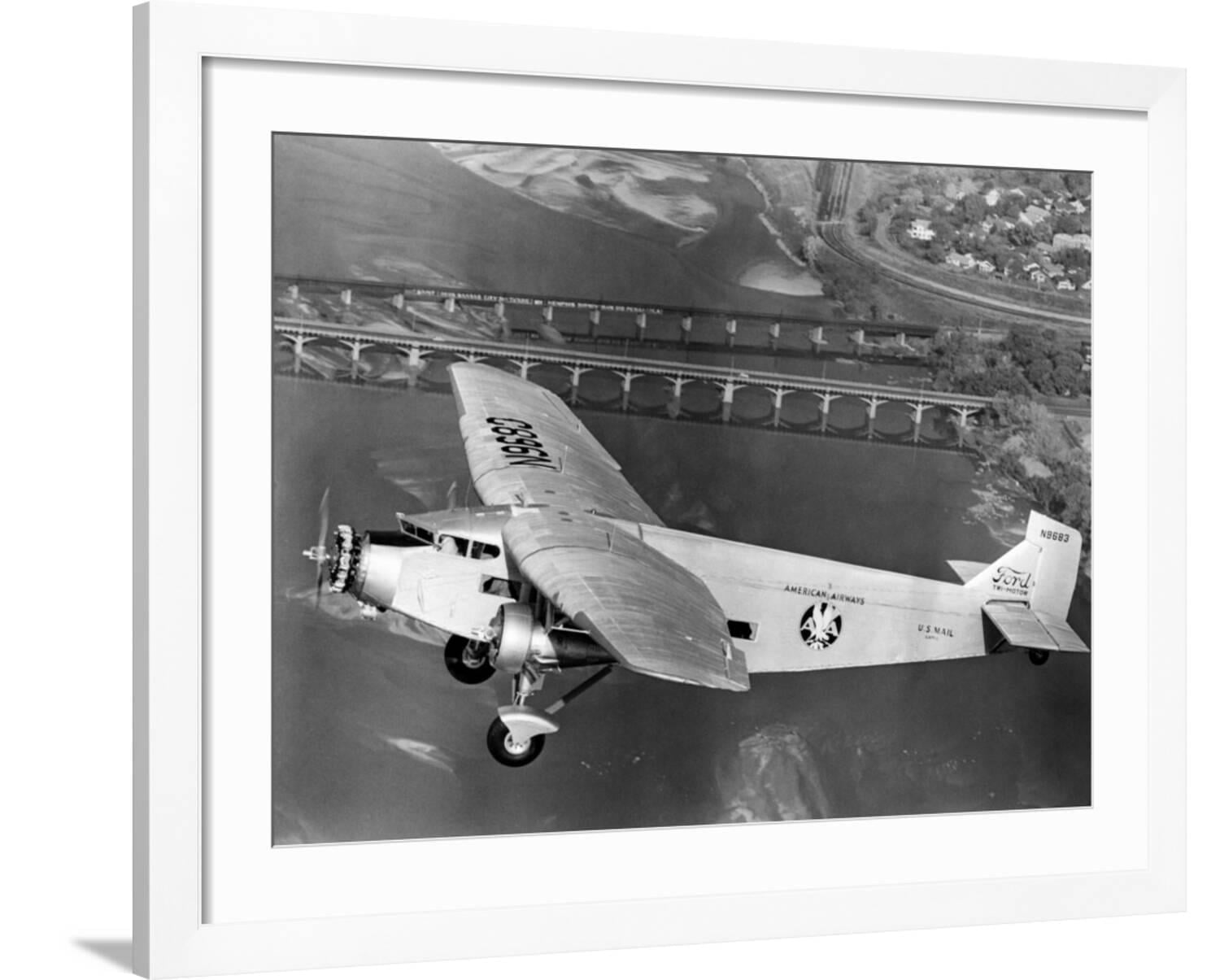 Art.com American Airlines Ford Tri-Motor Airplane, 1966 Photo, White ...