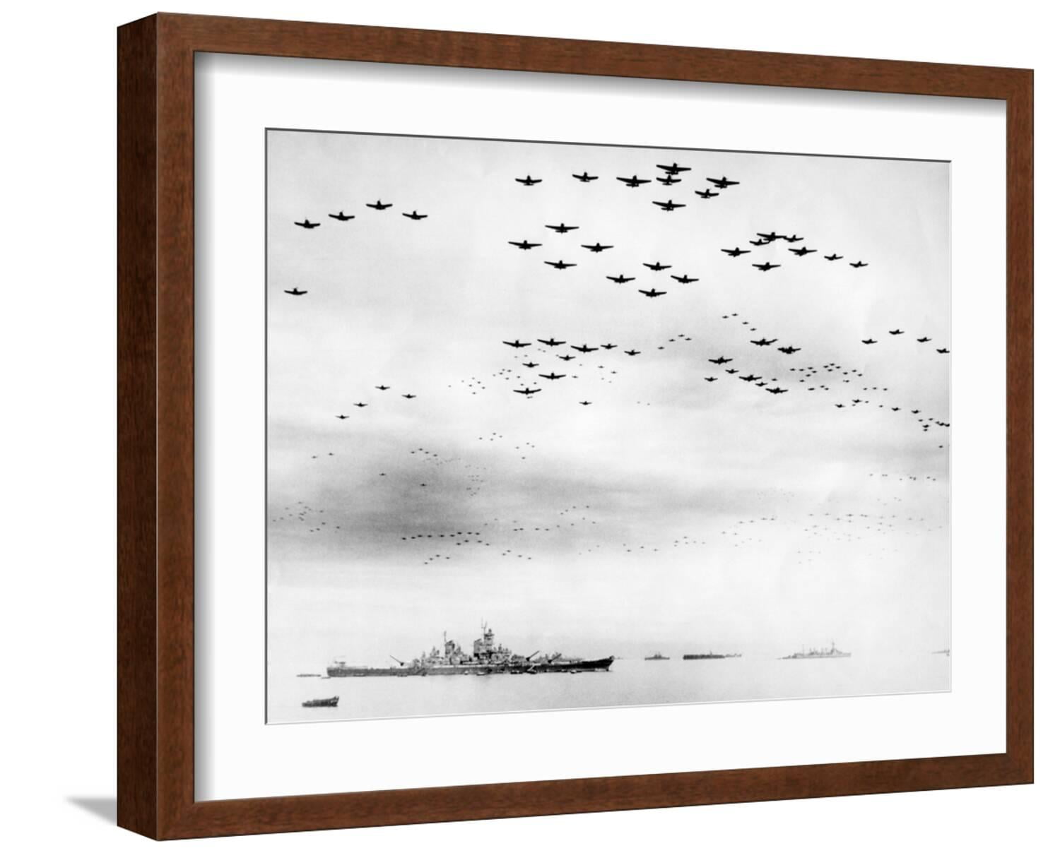 Art.com American Fighter Fly in Formation over the Uss Missouri During ...