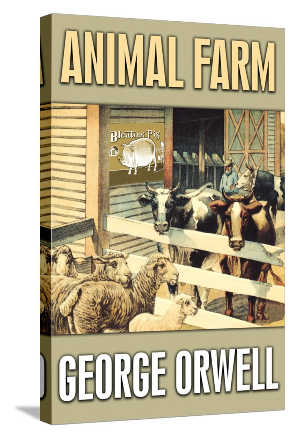 Art.com Animal Farm Stretched Canvas Print Wall Art by George Orwell ...