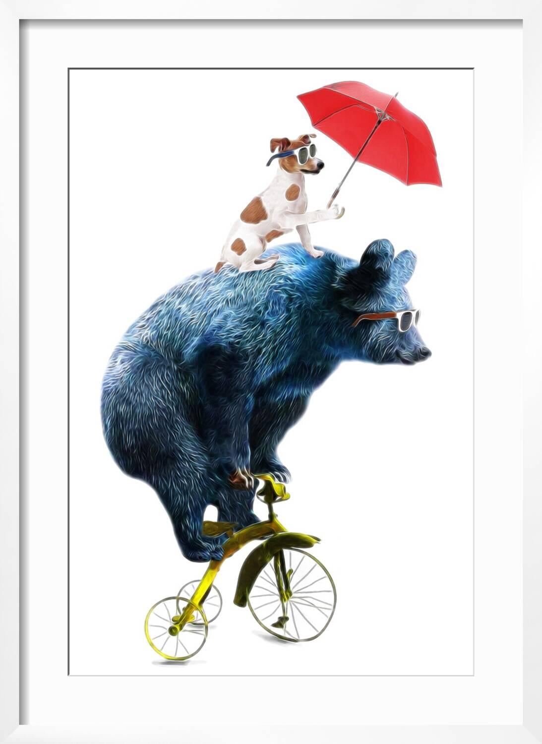 Art.com Animal Illustration / Bear Cycle/Circus Show Illustration ...