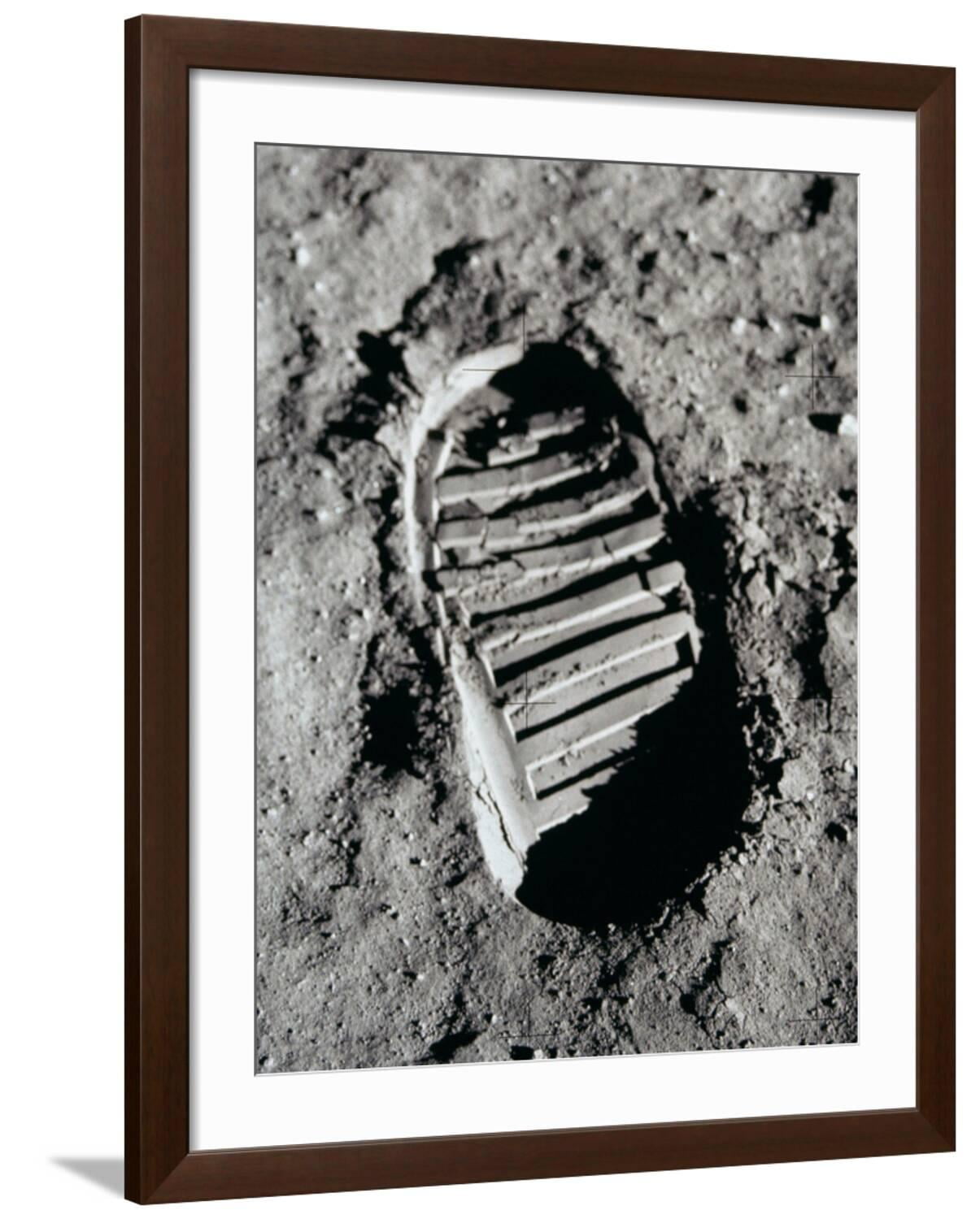 Art.com Apollo 11 Boot Print on the Moon. July 20, 1969 Photo, Brown ...