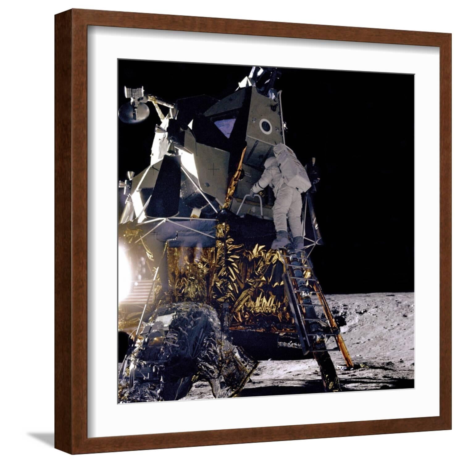 Art.com Apollo 12 Astronaut Alan Bean Starts Down Ladder of Lunar ...