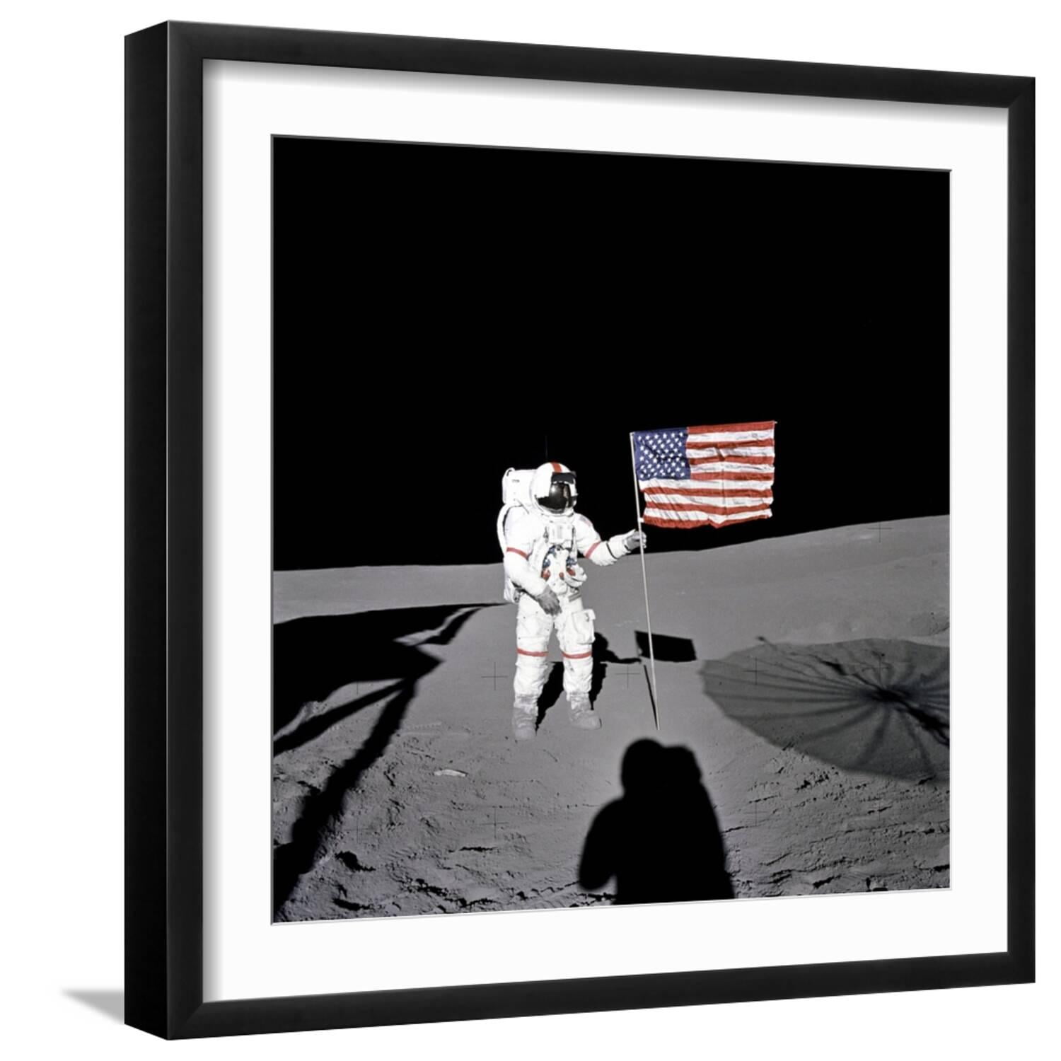 Art.com Apollo 14 Astronaut Alan B Shepard Stands by the US Flag on the ...
