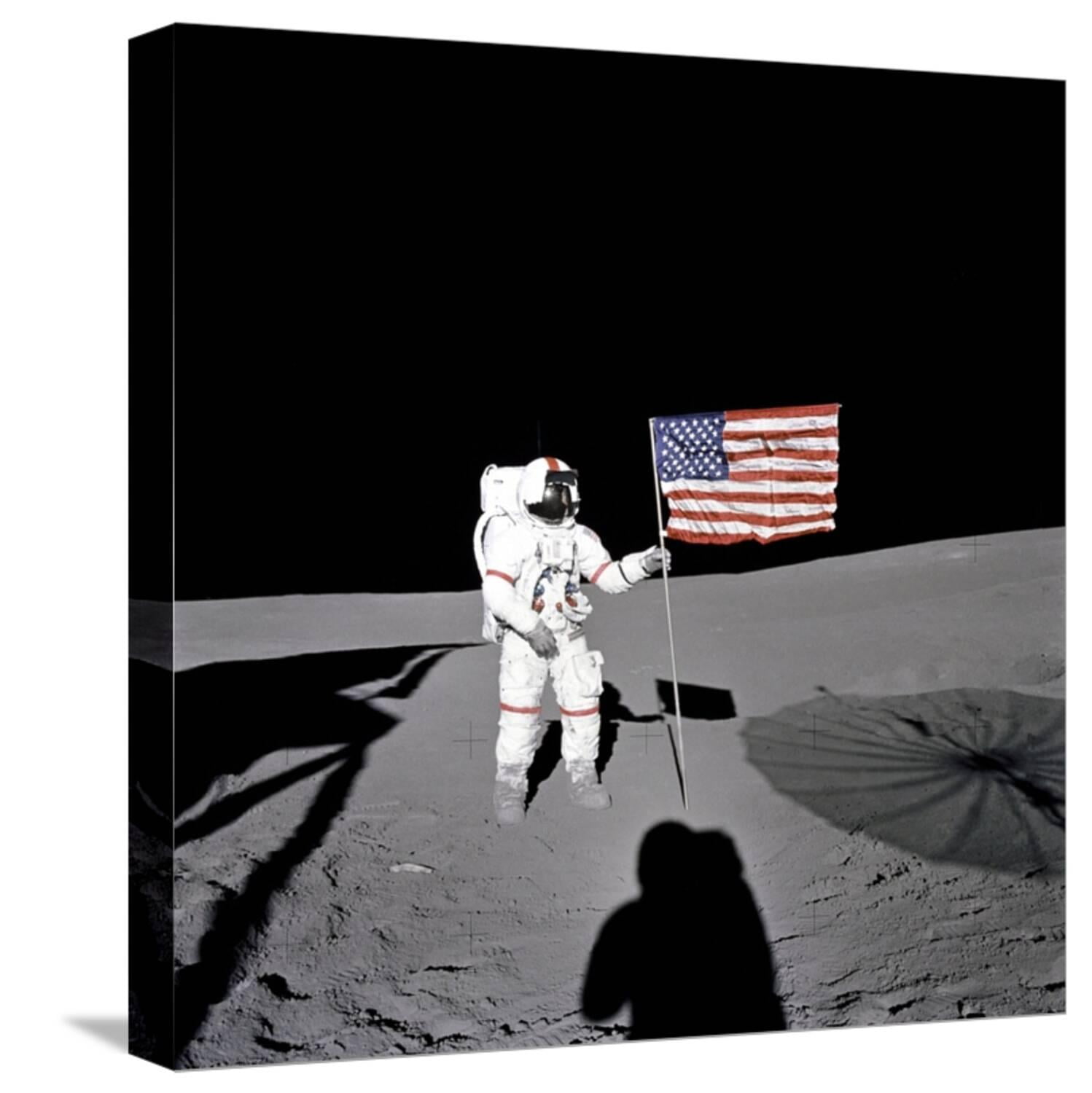 Art.com Apollo 14 Astronaut Alan B Shepard Stands by the US Flag on the ...