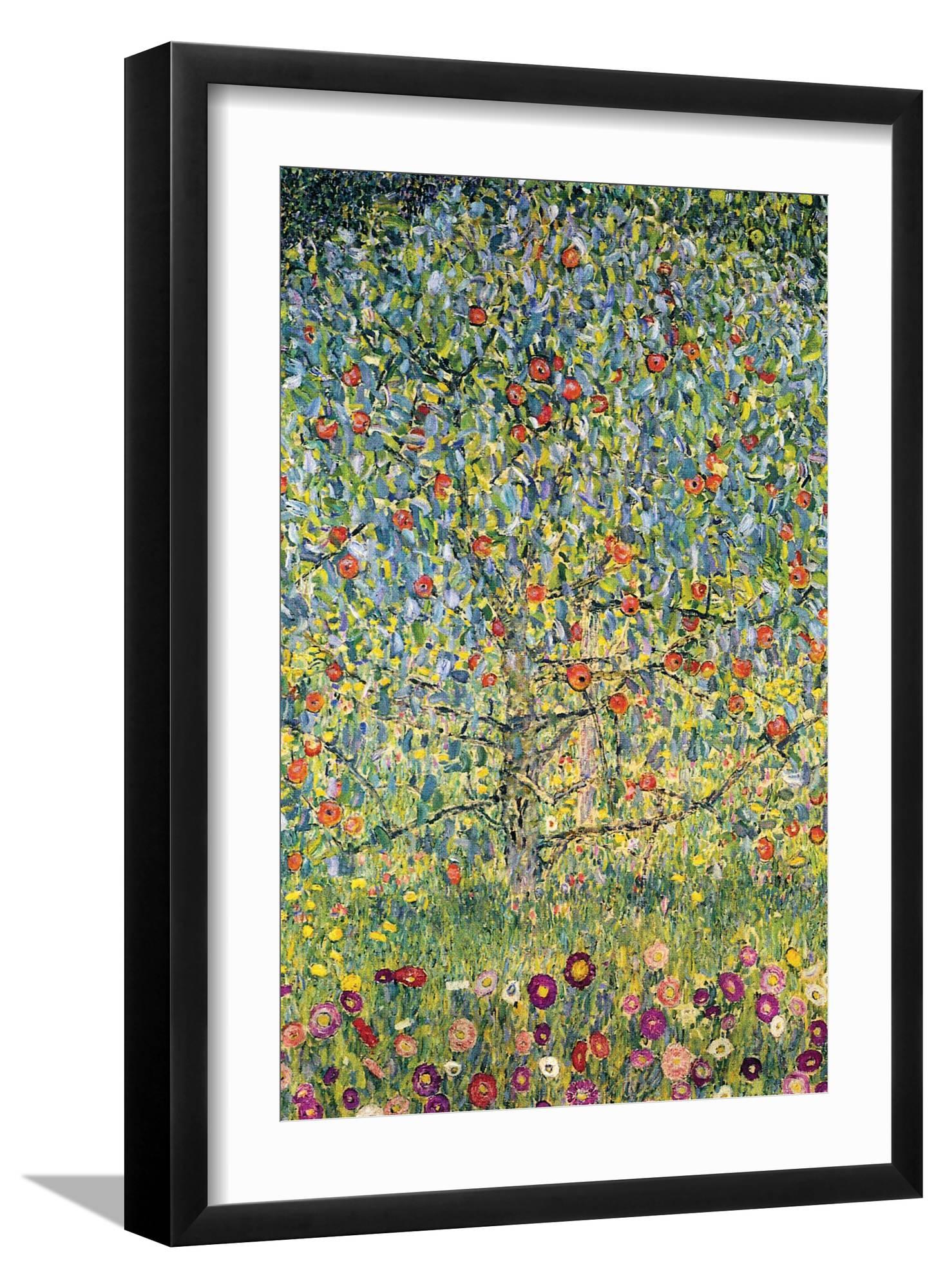 Art.com Apple Tree Art Print by Gustav Klimt, Black Frame Wall Art, 17 ...