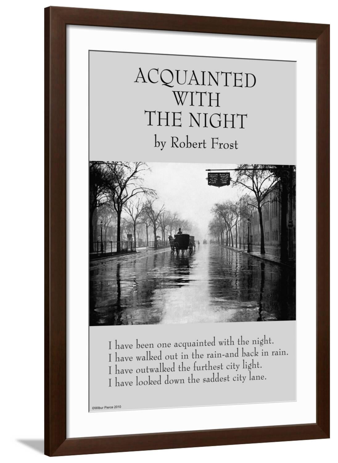Art.com Aquainted With the Night Art Print, Brown Frame Wall Art, 32" x ...