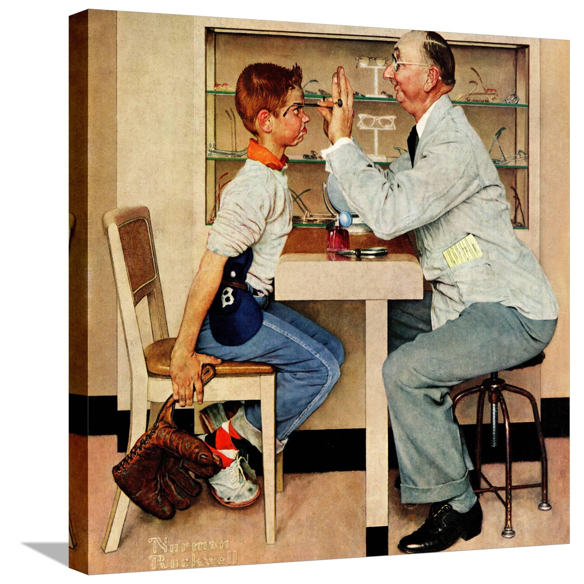 Art.com At the Optometrist or Eye Doctor, May 19,1956 Stretched Canvas ...