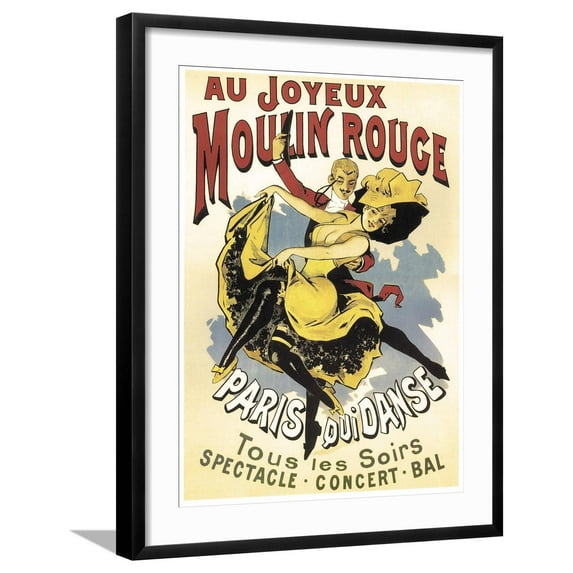 Art.com Au Joyeaux Moulinrouge Giclee Print, Black Frame Wall Art, 23 ...