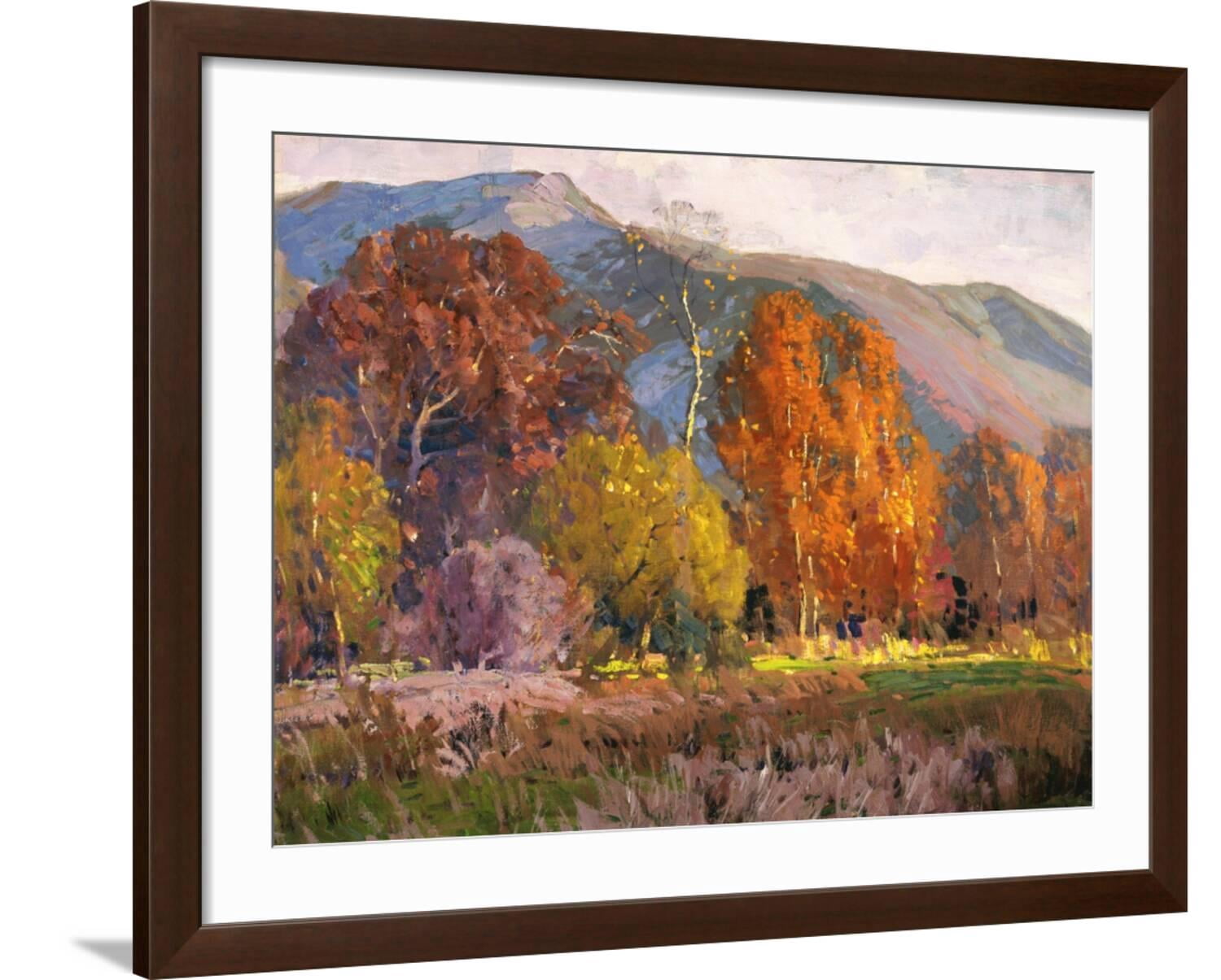 Art.com Autumn Art Print by Hanson Puthuff, Brown Frame Wall Art, 40" x ...