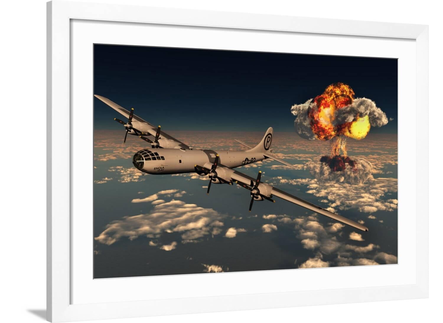 Art.com B-29 Superfortress Flying Away from the Explosion of the Atomic ...