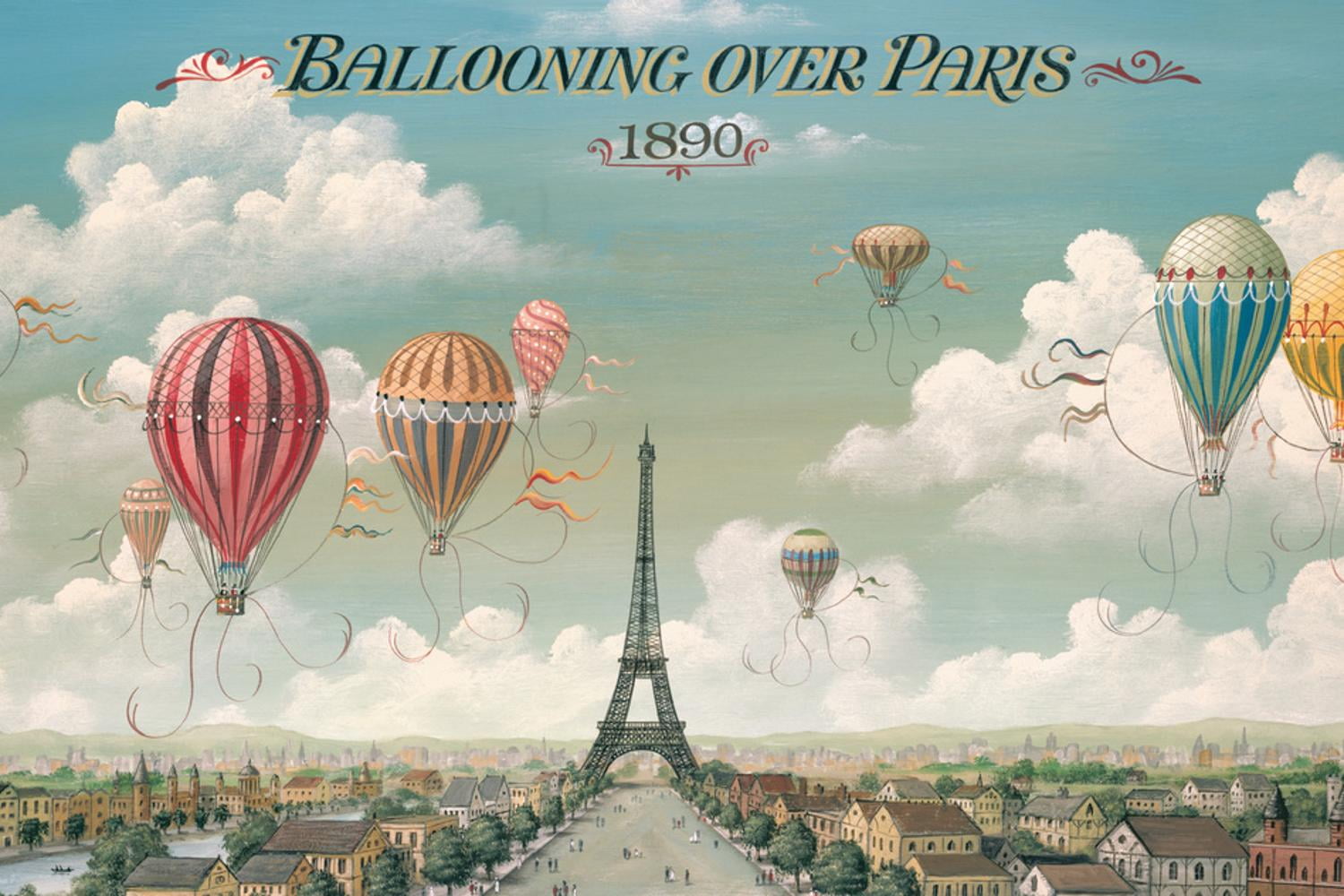 Art.com Ballooning Over Paris Art Print by Isiah and Benjamin Lane, 18 ...