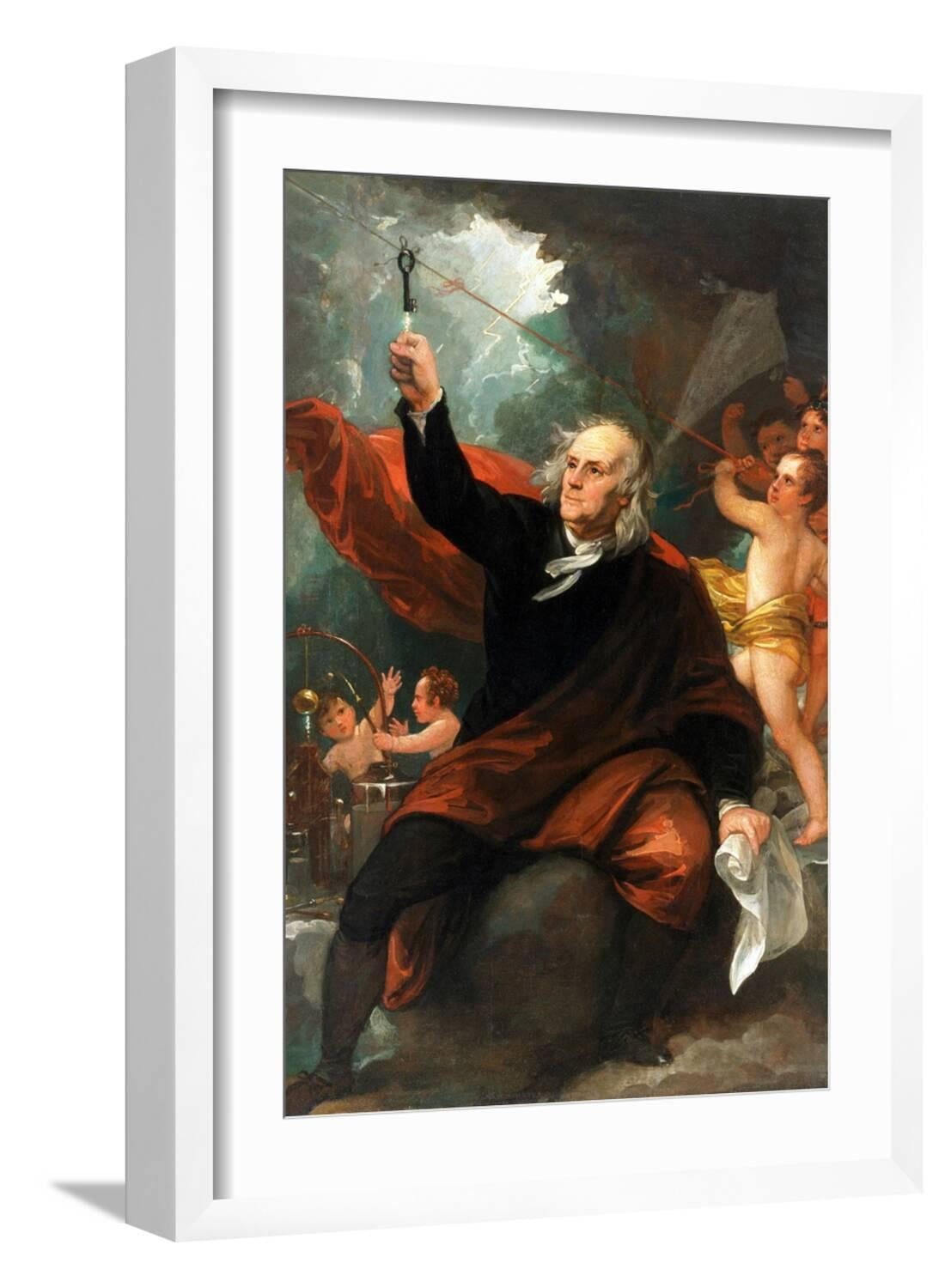 Art.com Benjamin Franklin Drawing Electricity from the Sky Art Print by ...