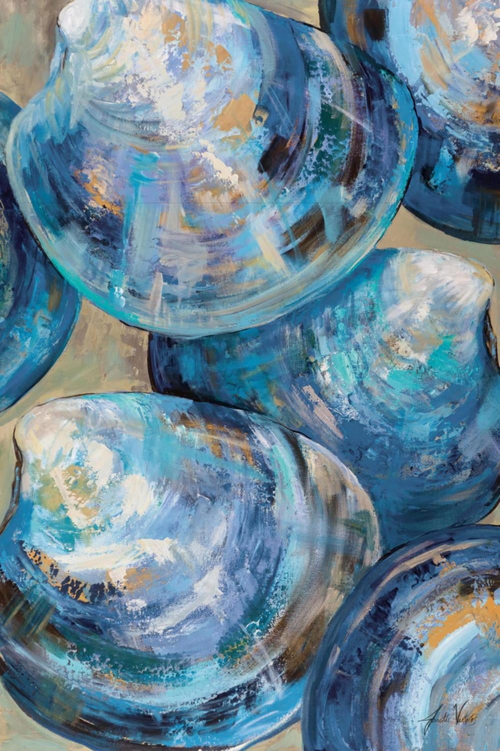 Art.com Beyond Blue Shells Light Art Print by Jeanette Vertentes, 24" x ...